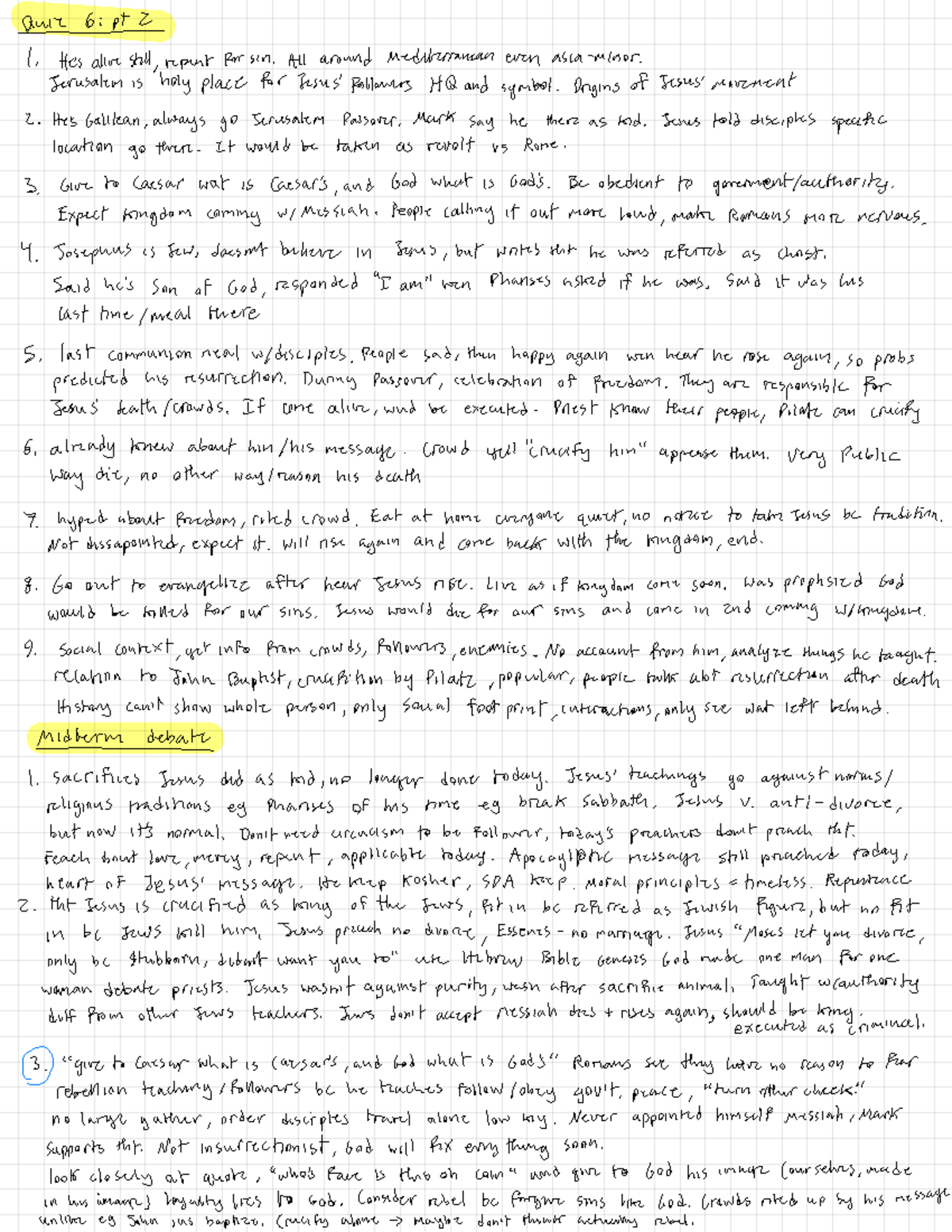 Lect 2 Lect 2 Notes Quiz 6 Pt 2 He S Alive Still Repent Rrr Sin All