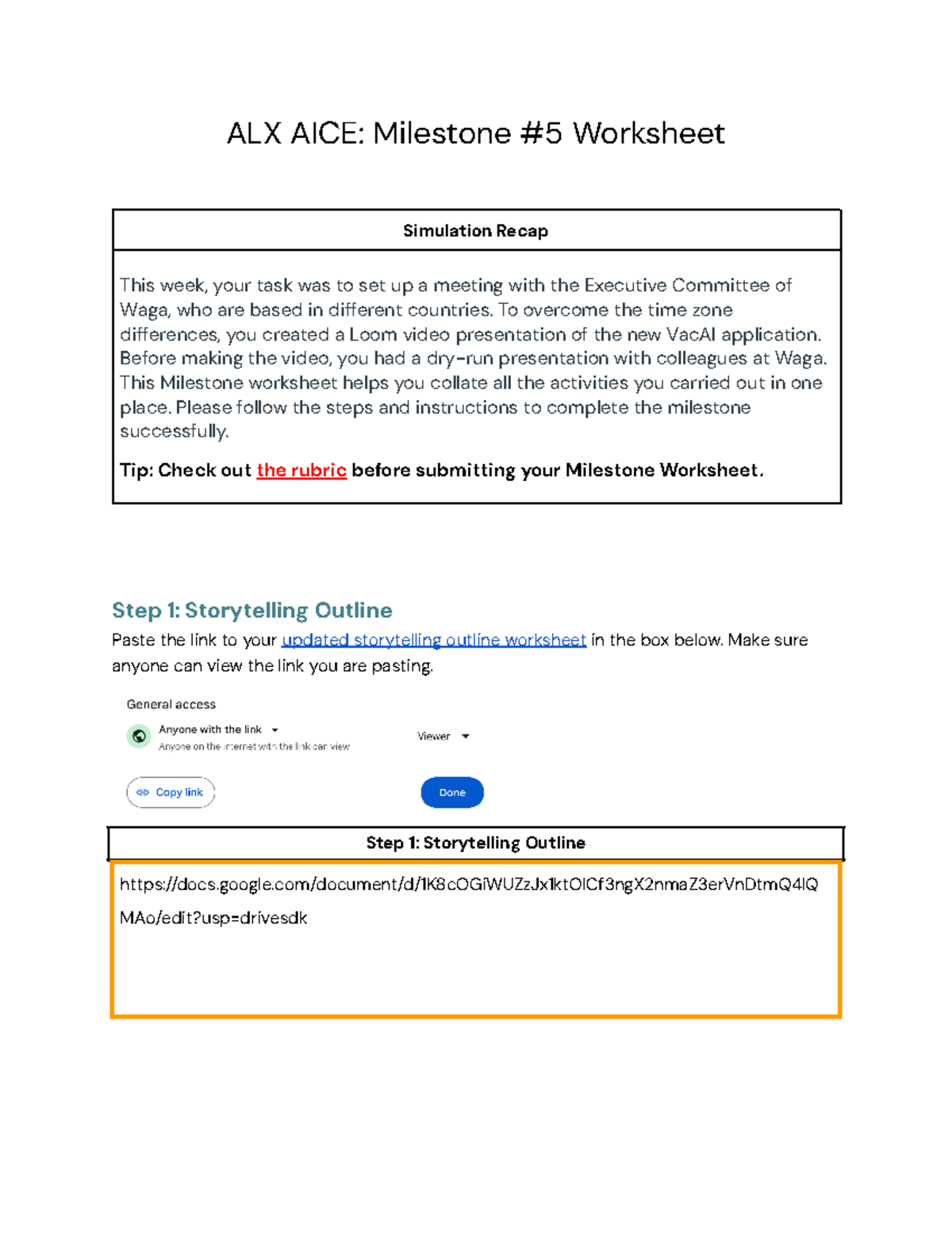 Aicemilestone 0509 - Study materials - ALX AICE: Milestone #5 Worksheet ...