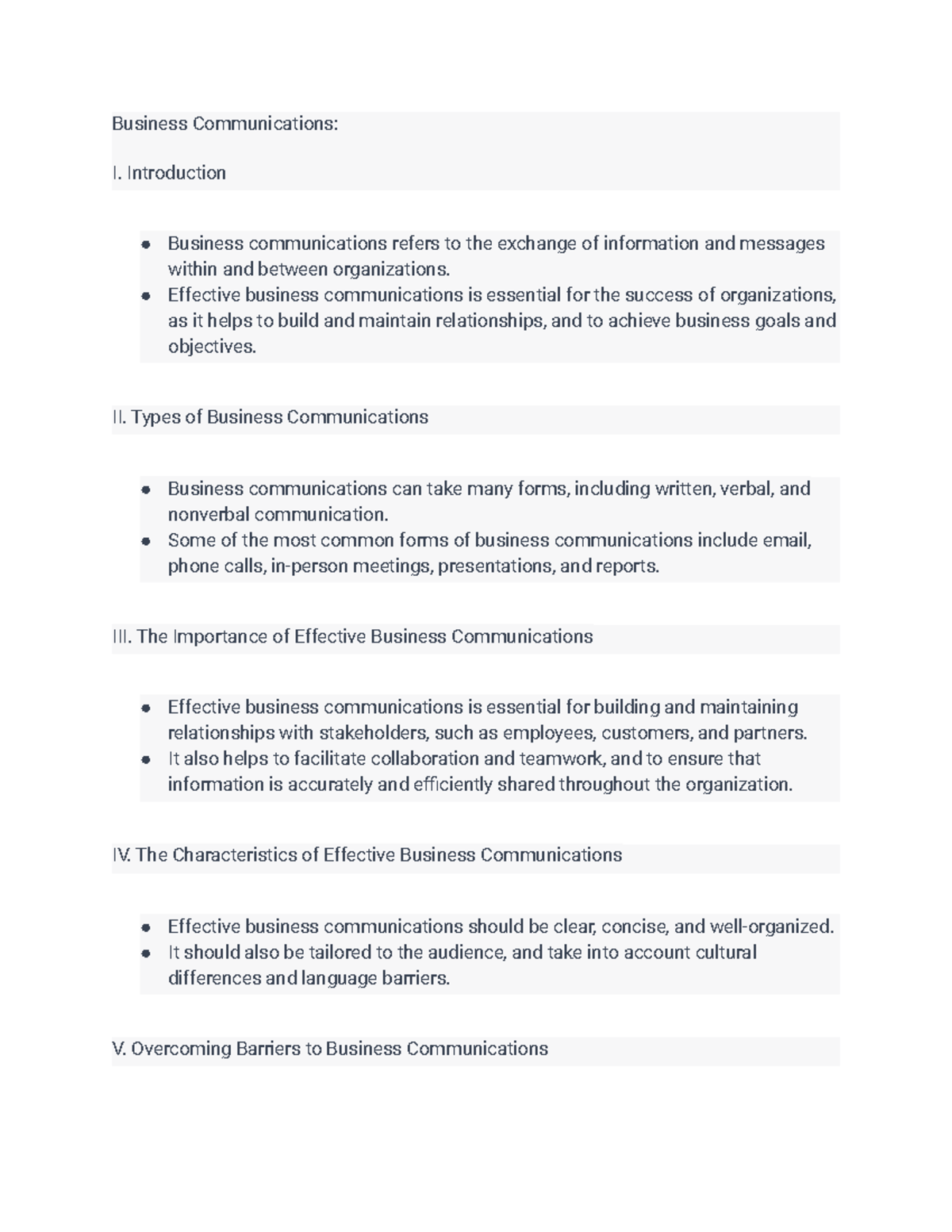 Business Communications Notes - Business Communications: I ...