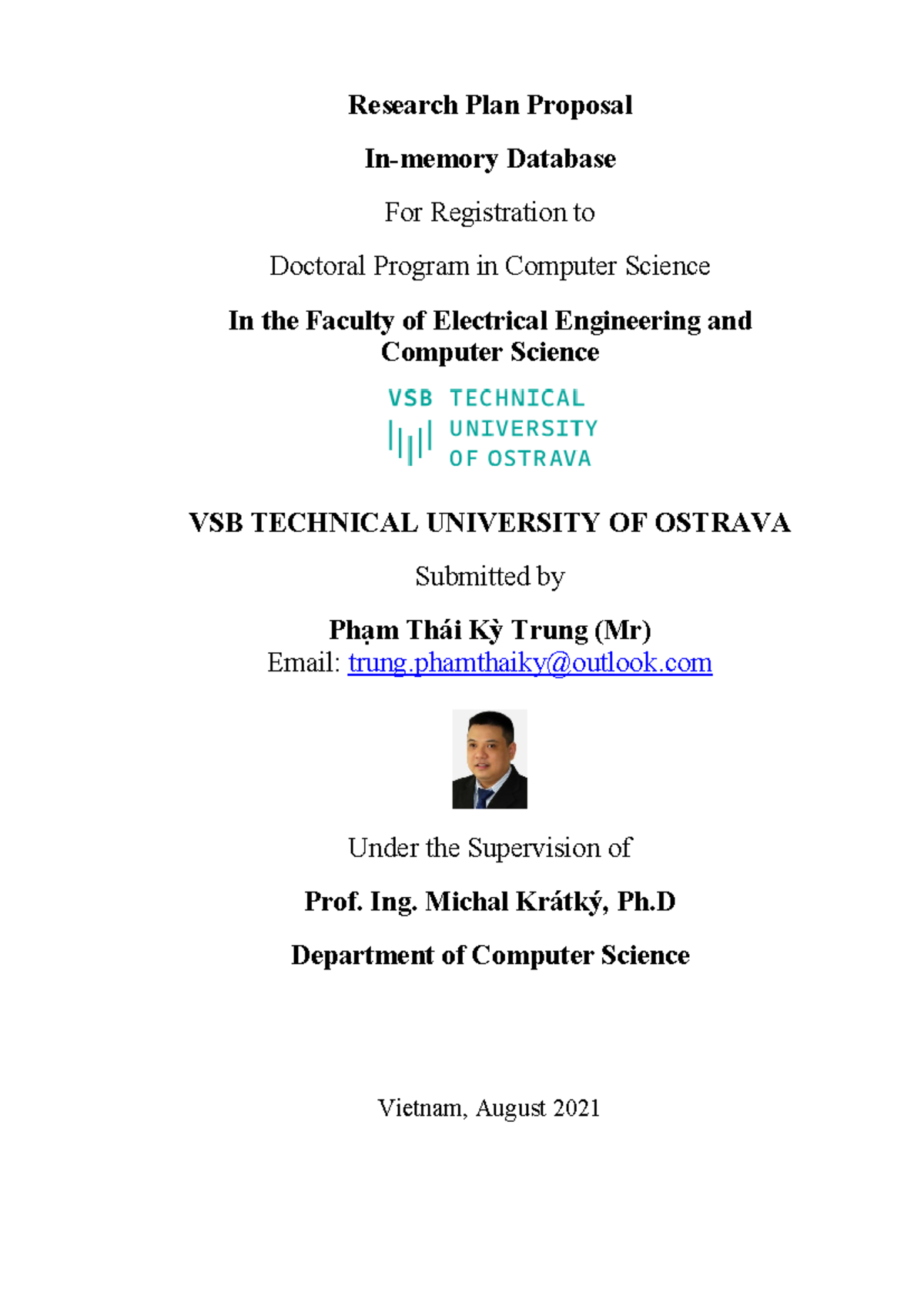 Ph D Research Proposal In-Memory Database Sample - Research Plan ...