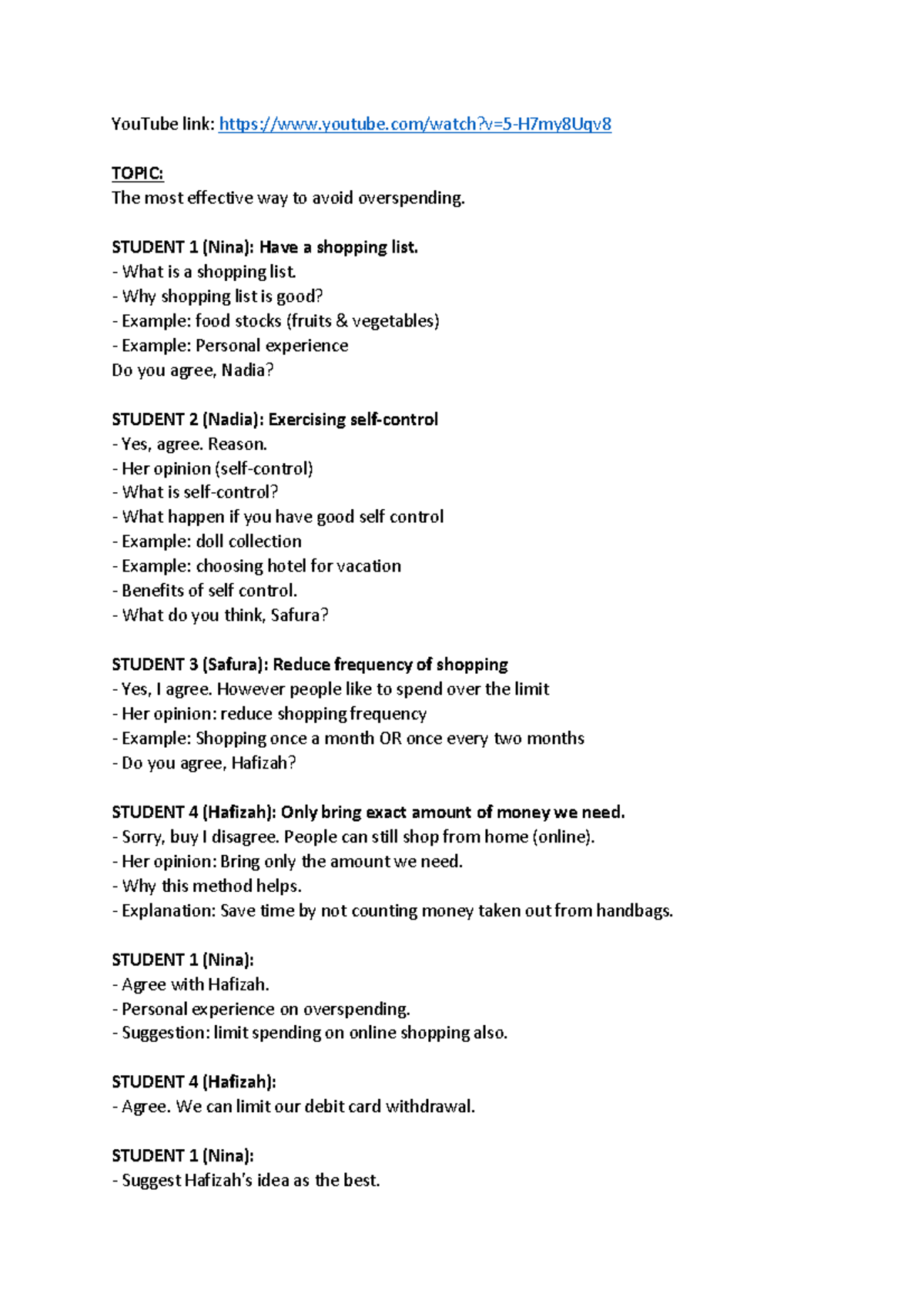 GP Discussion (example) - YouTube link: youtube/watch?v=5-H7my8Uqv ...