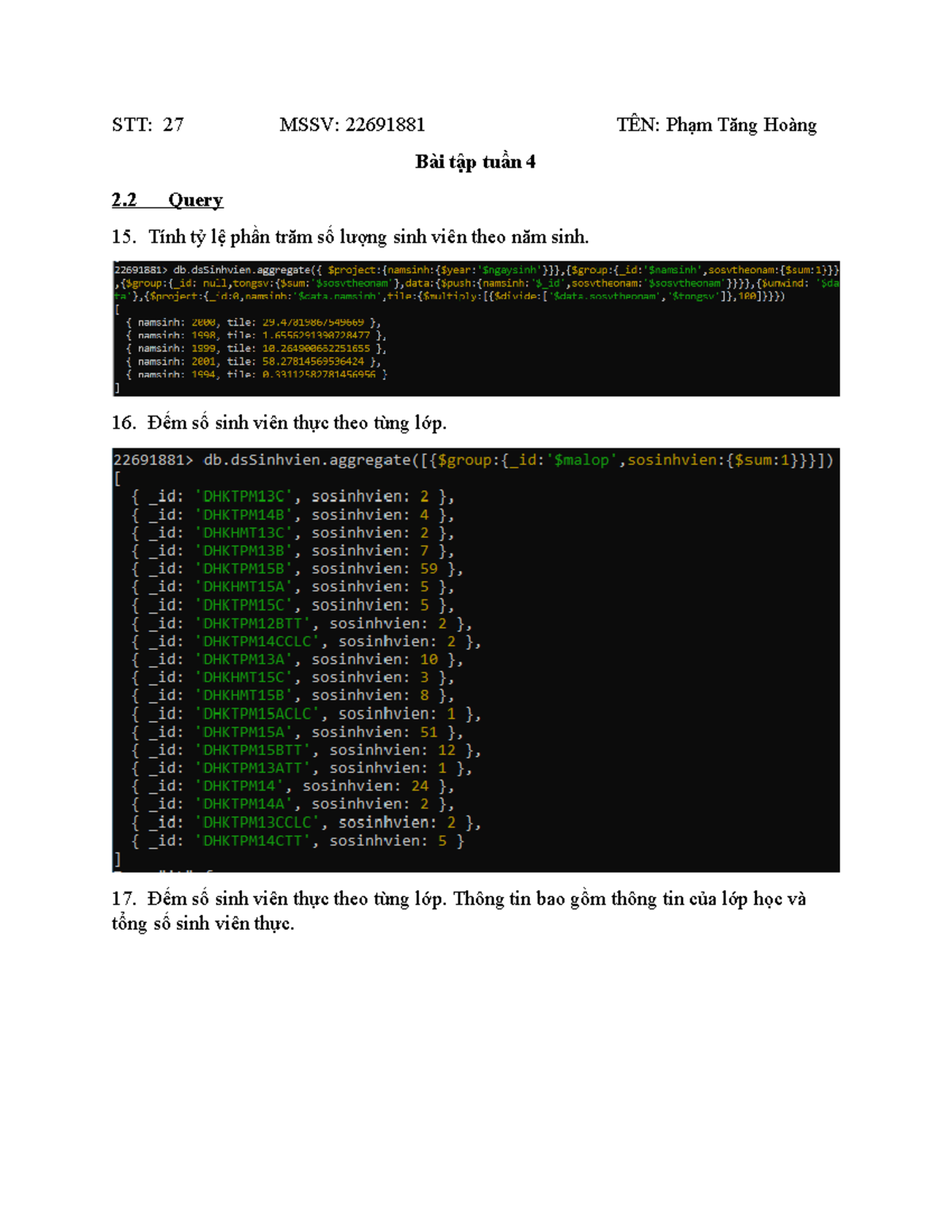 ggggggggggggggggggggg - STT: 27 MSSV: 22691881 TÊN: Phạm Tăng Hoàng Bài ...