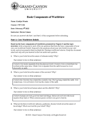 Christian World View Topic 1 Study Guide - Topic 1 Study Guide This ...