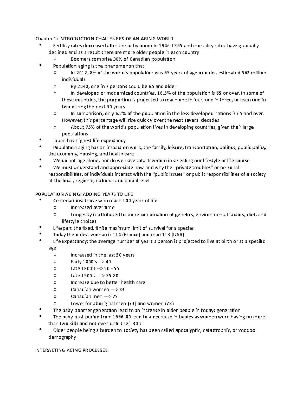 Chapter 1 FRHD 3060 - Summary Adult Development and Aging - Chapter 1 ...