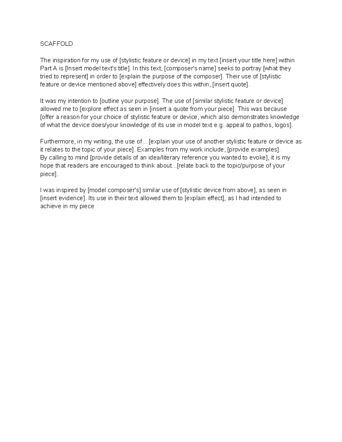 Mod C reflection scaffold - SCAFFOLD The inspiration for my use of ...