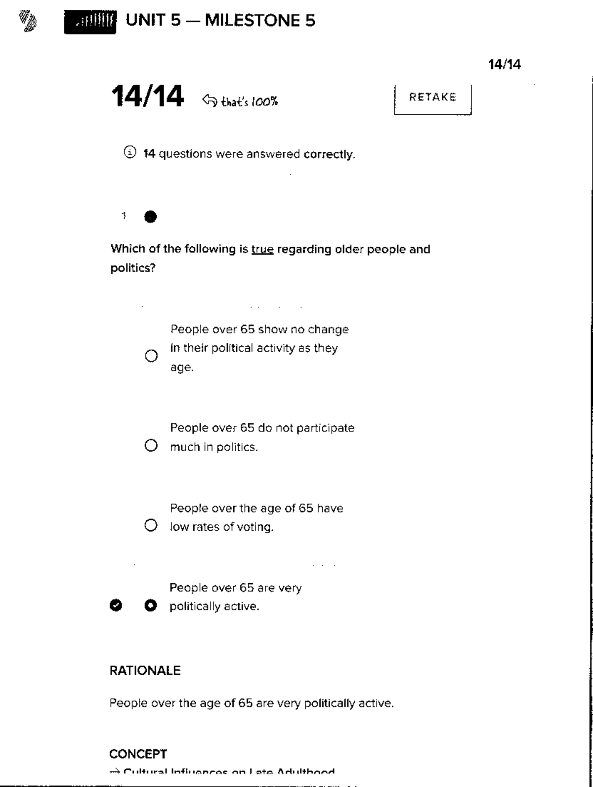 Life Span Development Milestone 5 - PSY2222 - Studocu