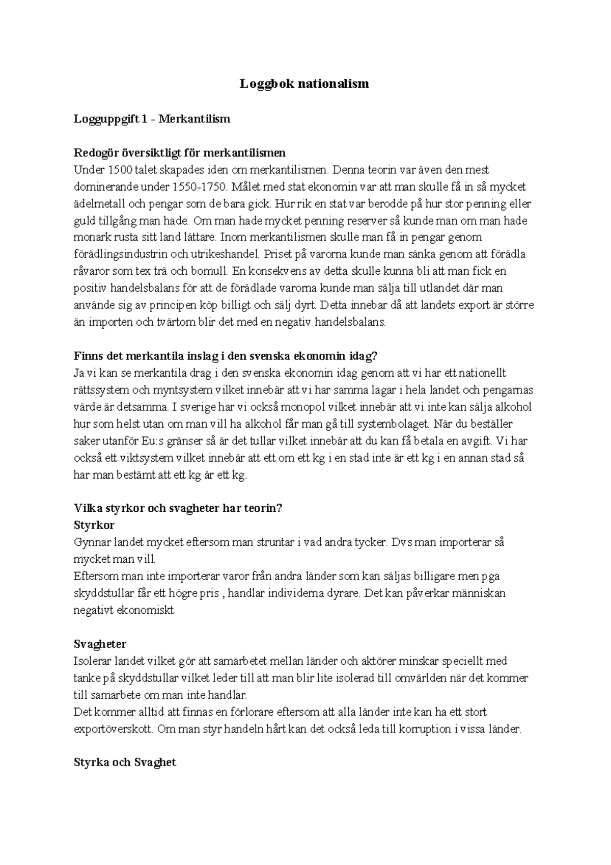 Nationalekonomi - Merkantilism, fysiokratism, klassisk ekonomisk teori ...