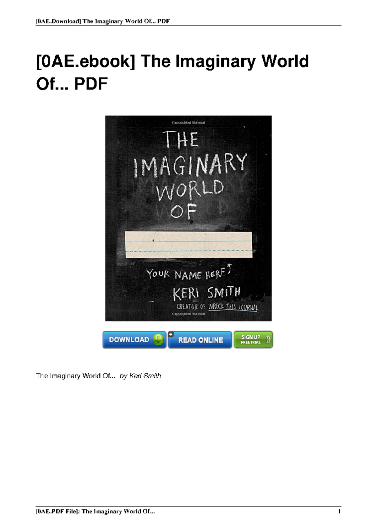 [0AE.ebook] Imaginary World Keri Smith Free Download - [0AE] The ...