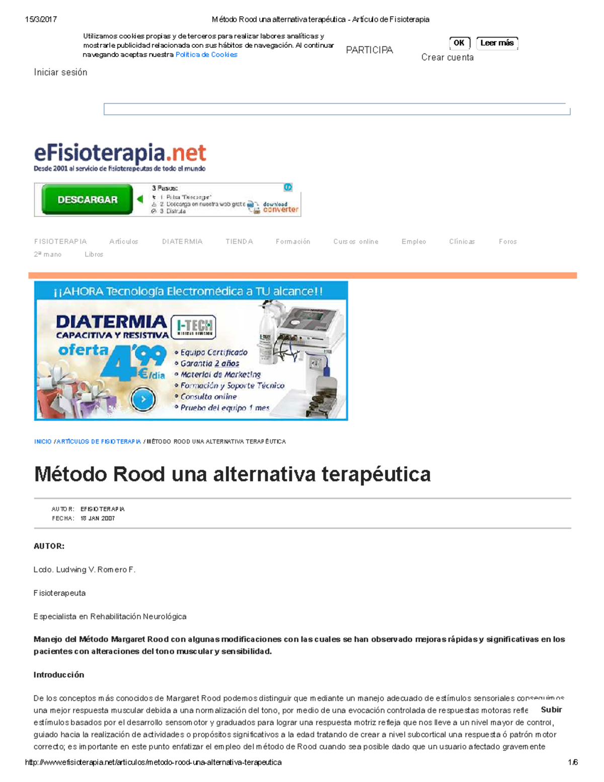 Metodo Rood una alternativa terapeutica - AUTOR: EFISIOTERAPIA FECHA:18 ...