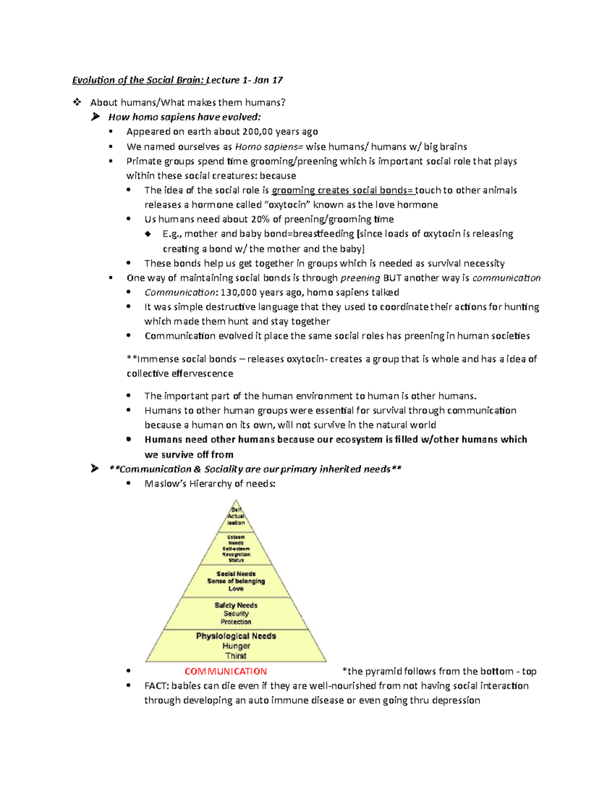 Evolution of the Social Brain-Lec 01 - Evolution of the Social Brain ...