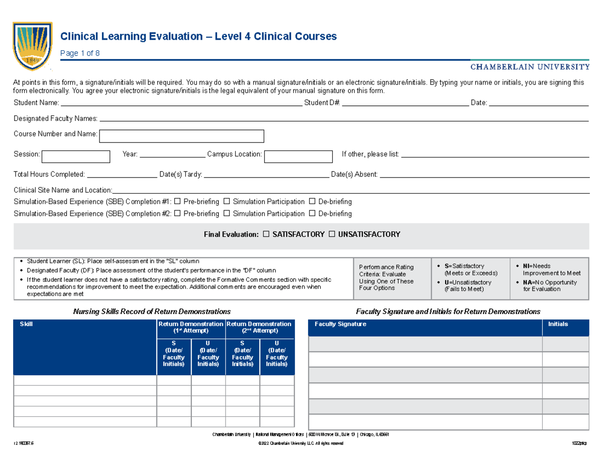 CLE 2 - CLE - At points in this form, a signature/initials will be ...