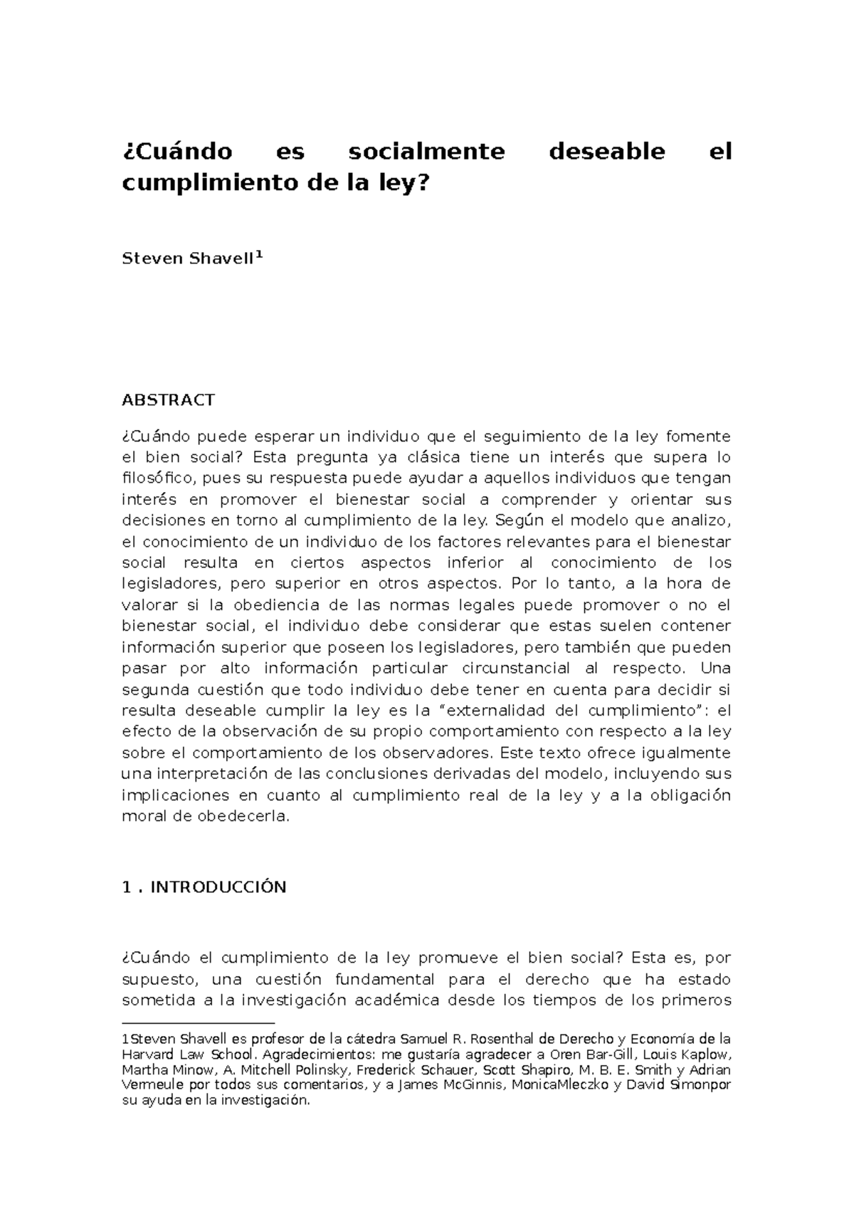 Shavell-REI - copia - ¿Cuándo es socialmente deseable el cumplimiento ...