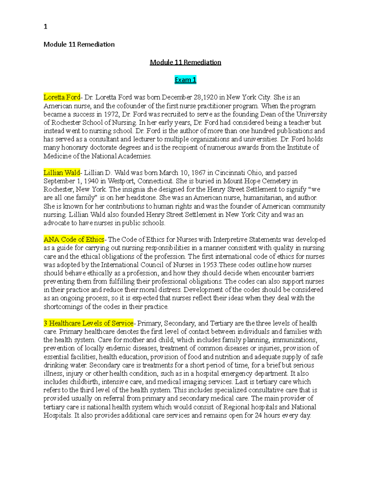 Dimensions Remediation - Module 11 Remediation Module 11 Remediation ...