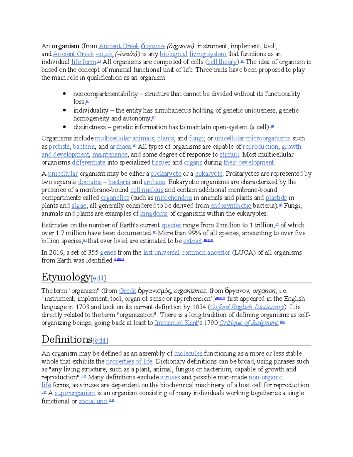 Ashdahdhsa - Hshshdhdjdhd - An organism (from Ancient Greek ὄργανον ...