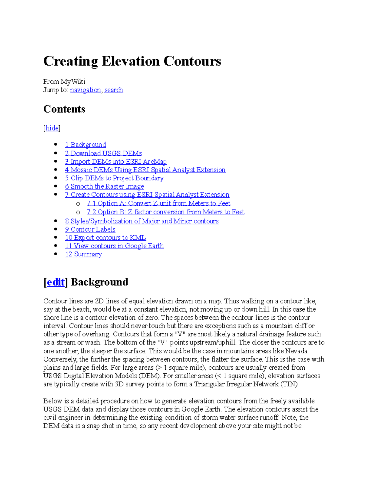 Chapter 10 Creating Elevation Contours Rev 3 - Creating Elevation Contours From MyWiki Jump to ...