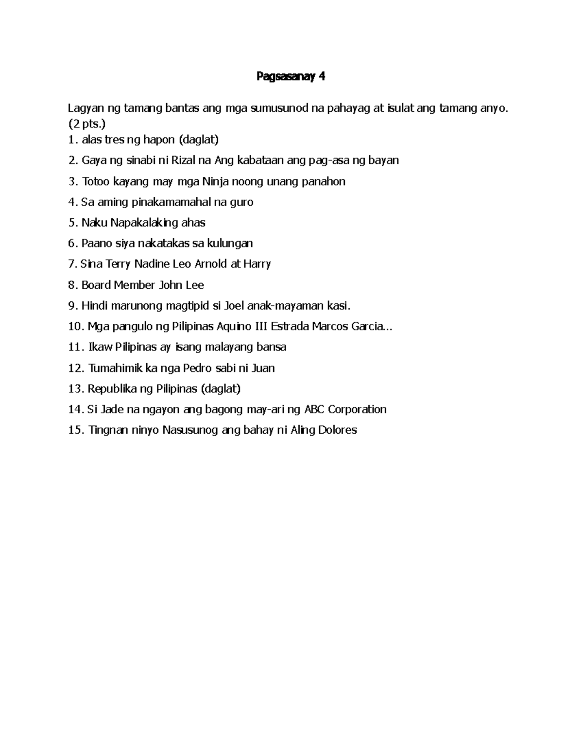 Pagsasanay-4 - Lecture notes 1 filipino lectures for accountant ...