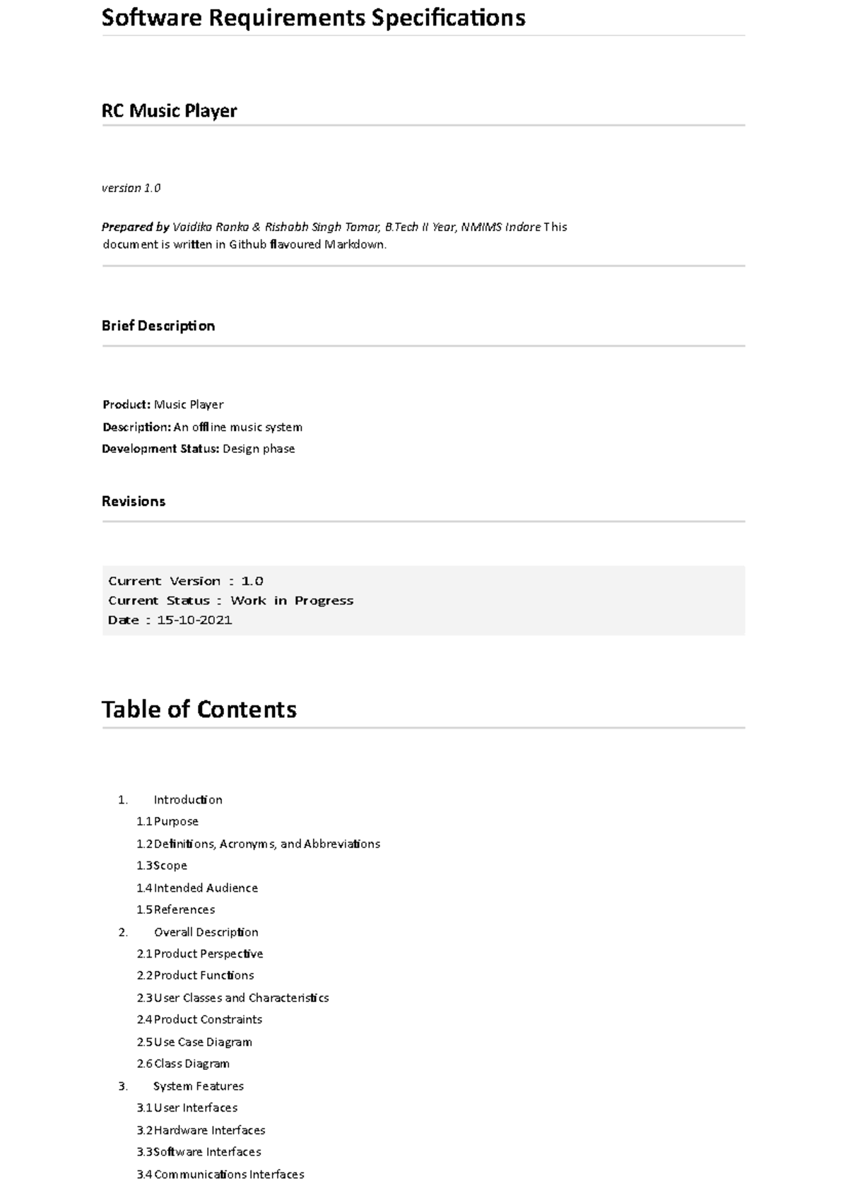SRS-Software Engineering-Vaidika-Rishabh- 1 - Software Requirements ...