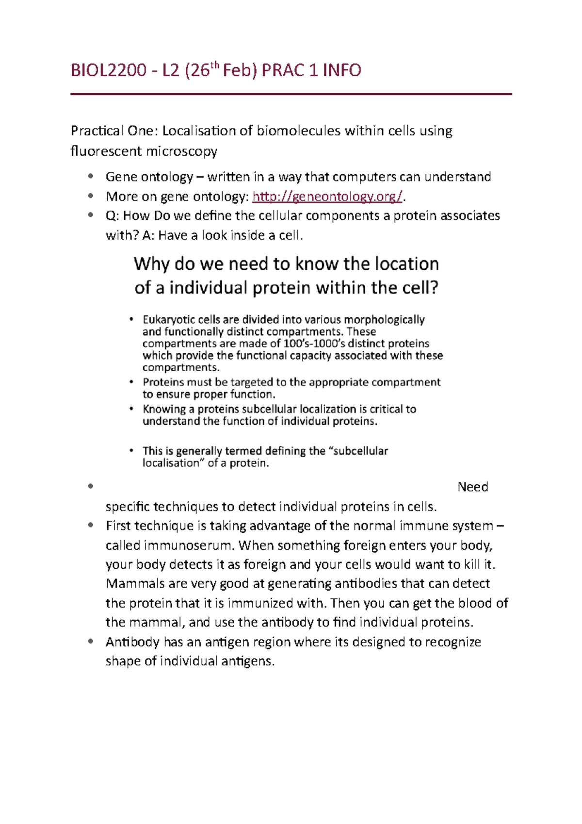 L2 - Q: How Do we define the cellular components a protein associates ...