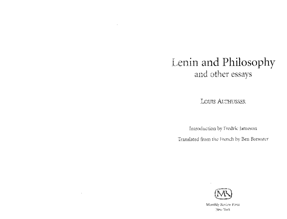 Althusser Ideology and ISA - SOCI 350A - Studocu