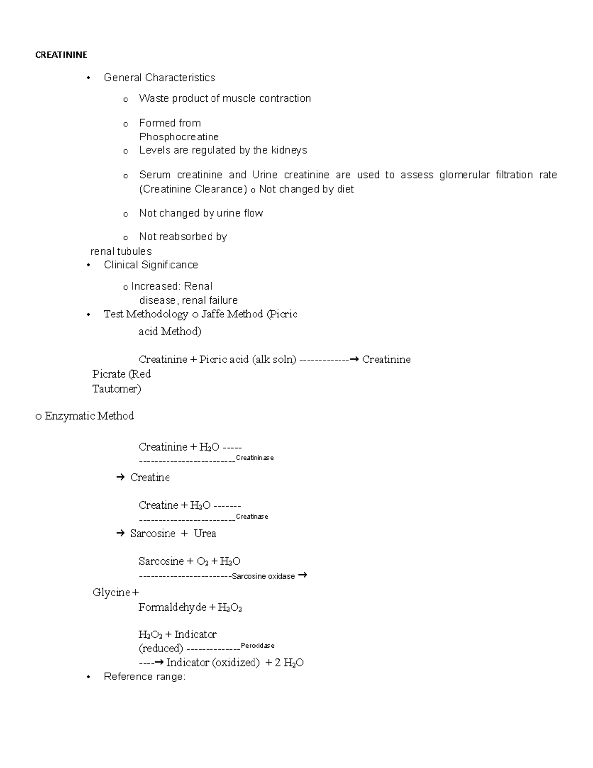 creatinine-studocu