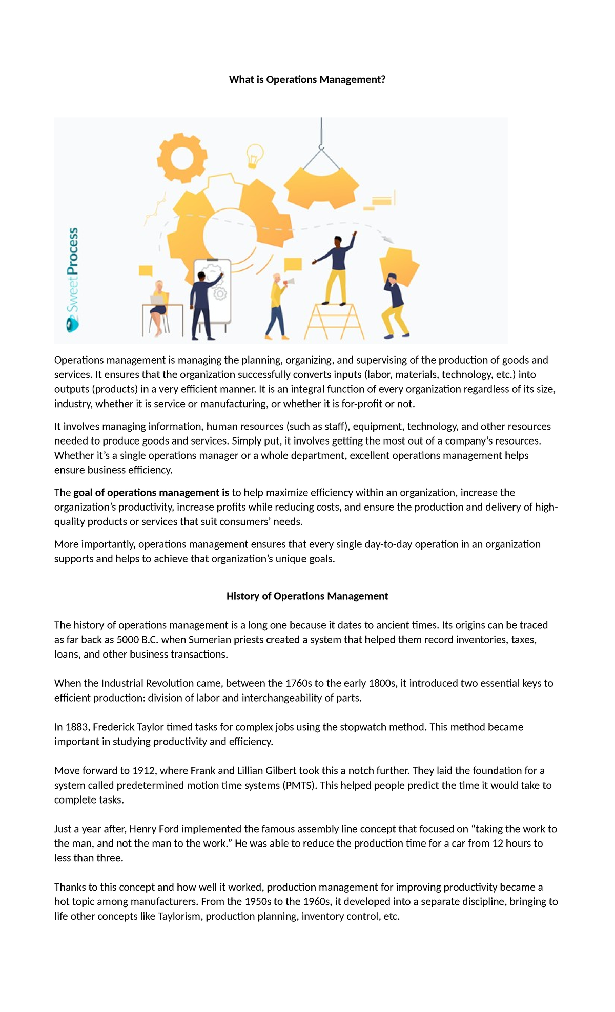 OM Module 1 - Operations Management in Tourism and Hospitality Industry ...