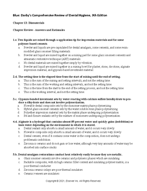 Darby Notes - Darby & Walsh 4th Edition Notes Ch 1: The Dental Hygiene ...