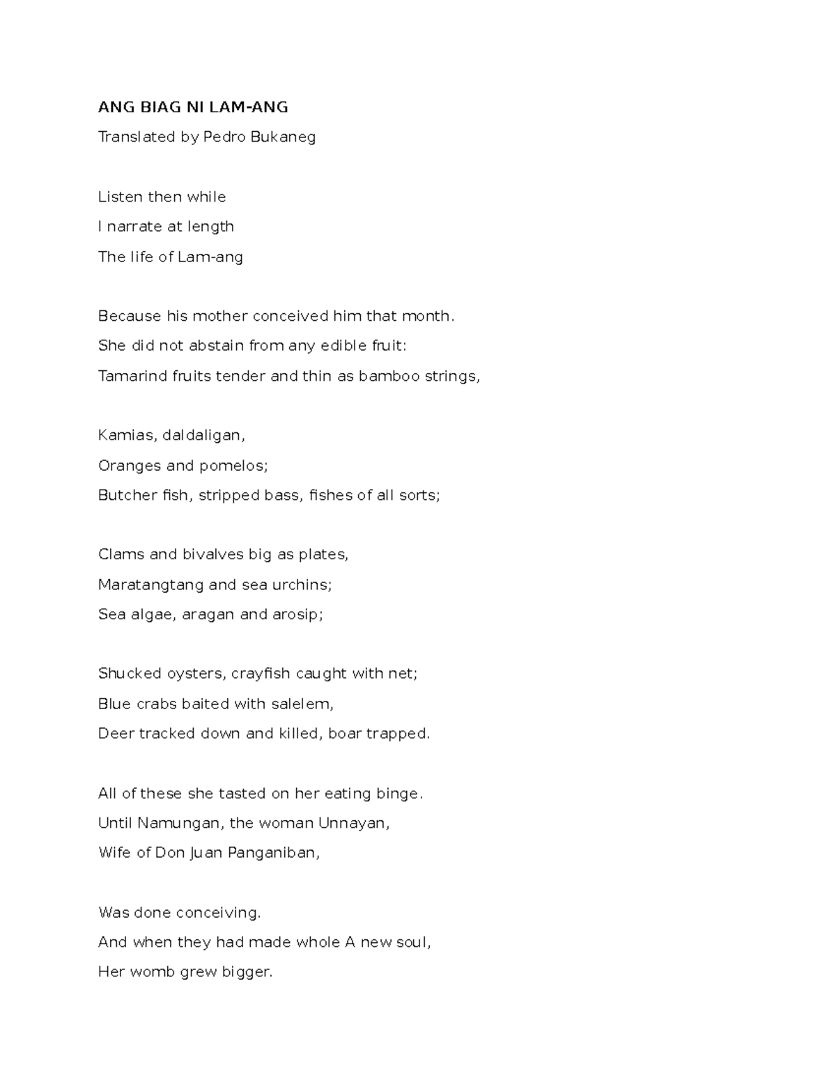 Biag ni lam ang - The whole story of Biag ni Lam-ang - ANG BIAG NI LAM ...