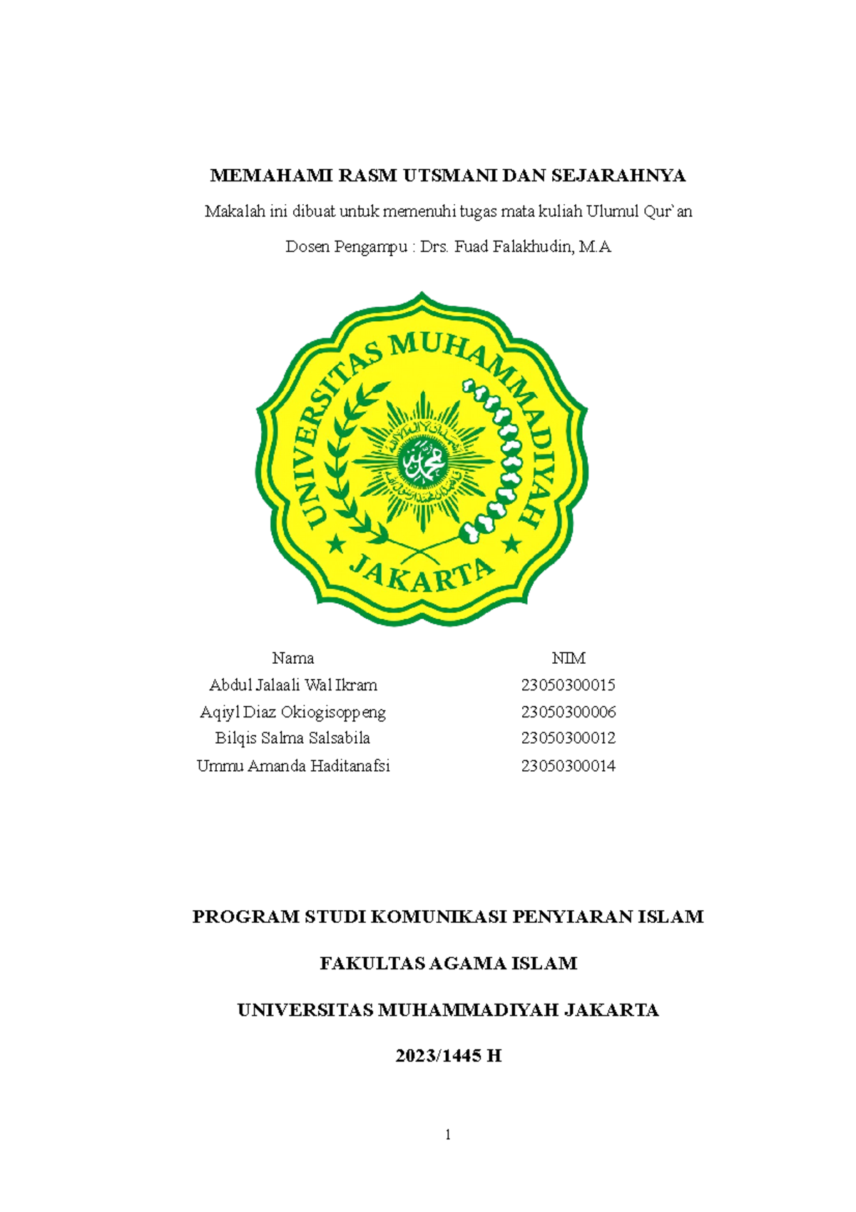 Memahami RASM Utsmani DAN Sejarahnya - MEMAHAMI RASM UTSMANI DAN ...