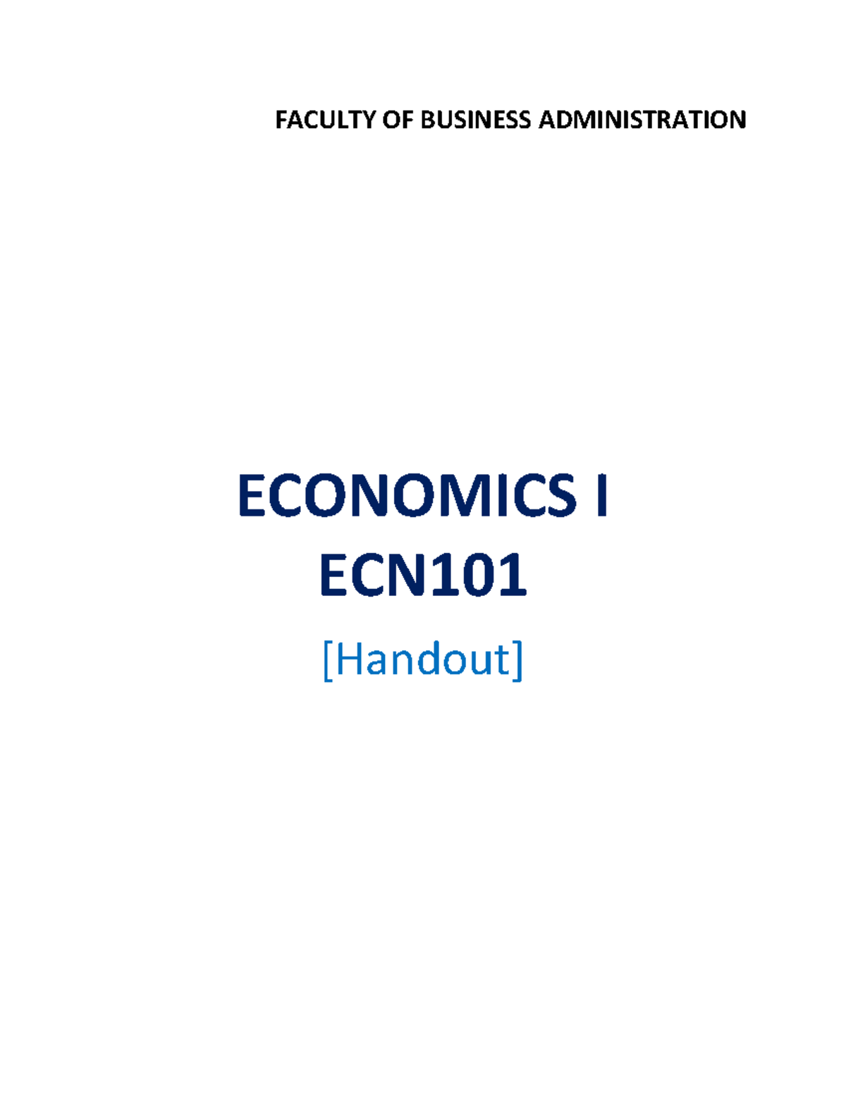 Utility & Demand - summary - FACULTY OF BUSINESS ADMINISTRATION ...