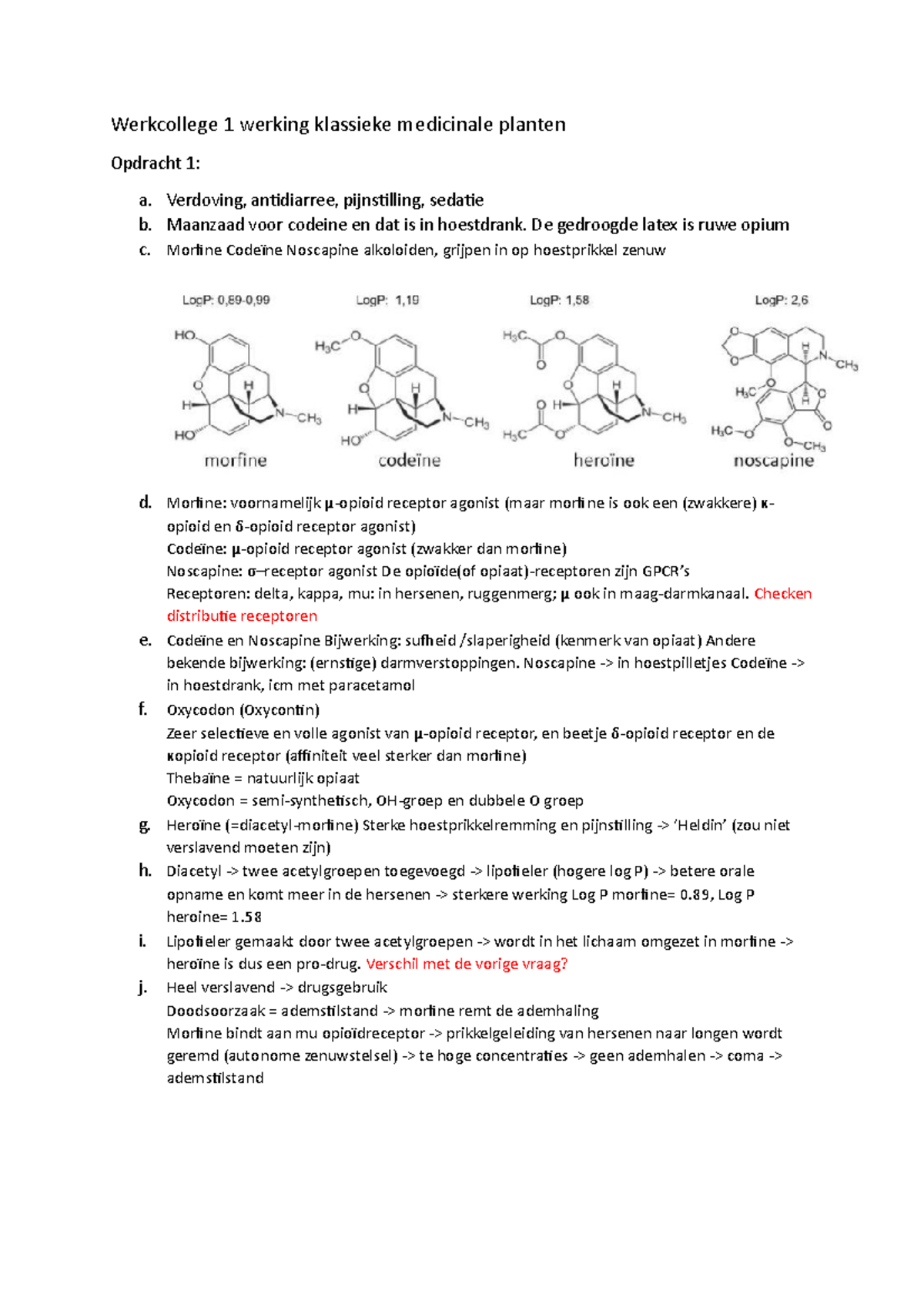 Werkcollege 1 werking klassieke medicinale planten - Verdoving ...
