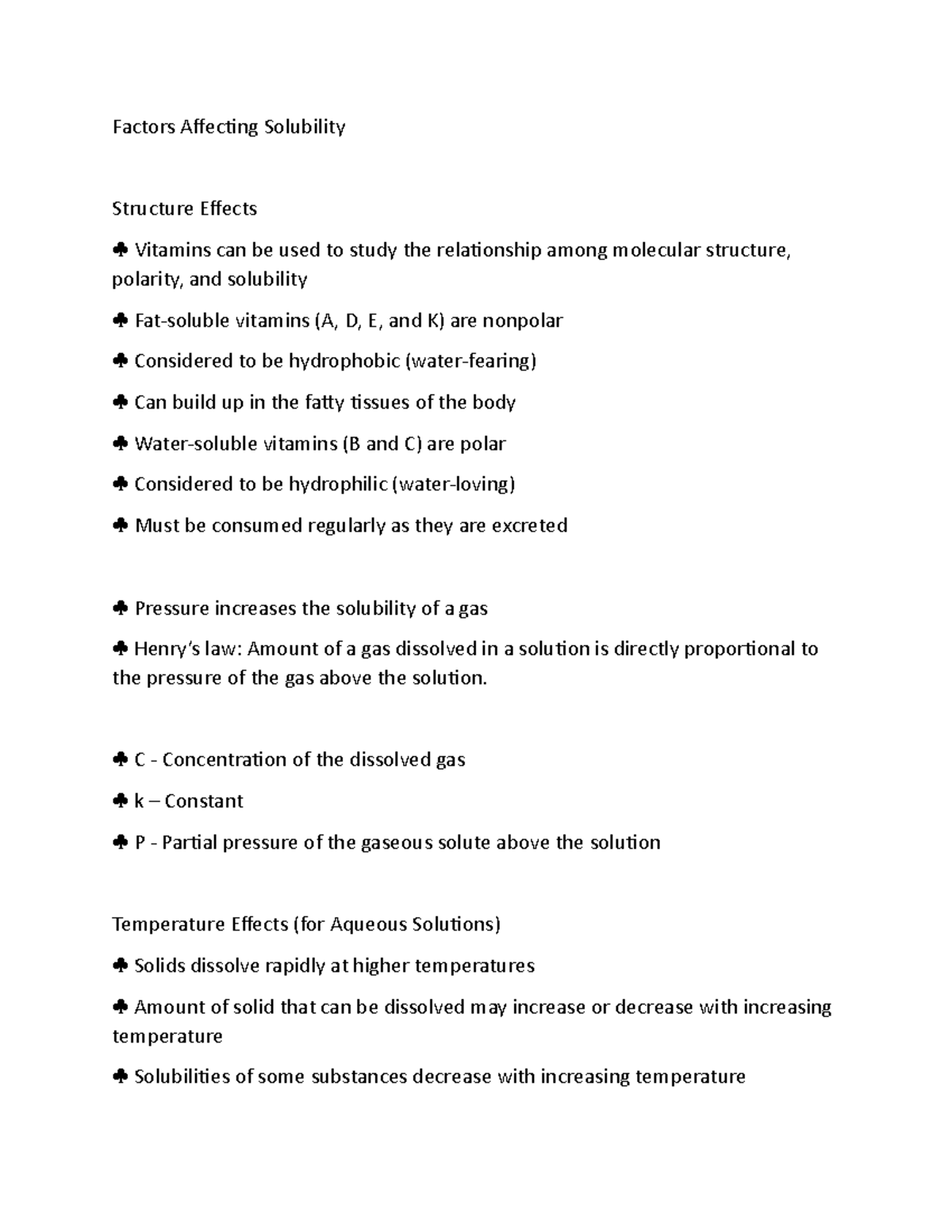 45 - Factors Affecting Solubility - Factors Affecting Solubility ...