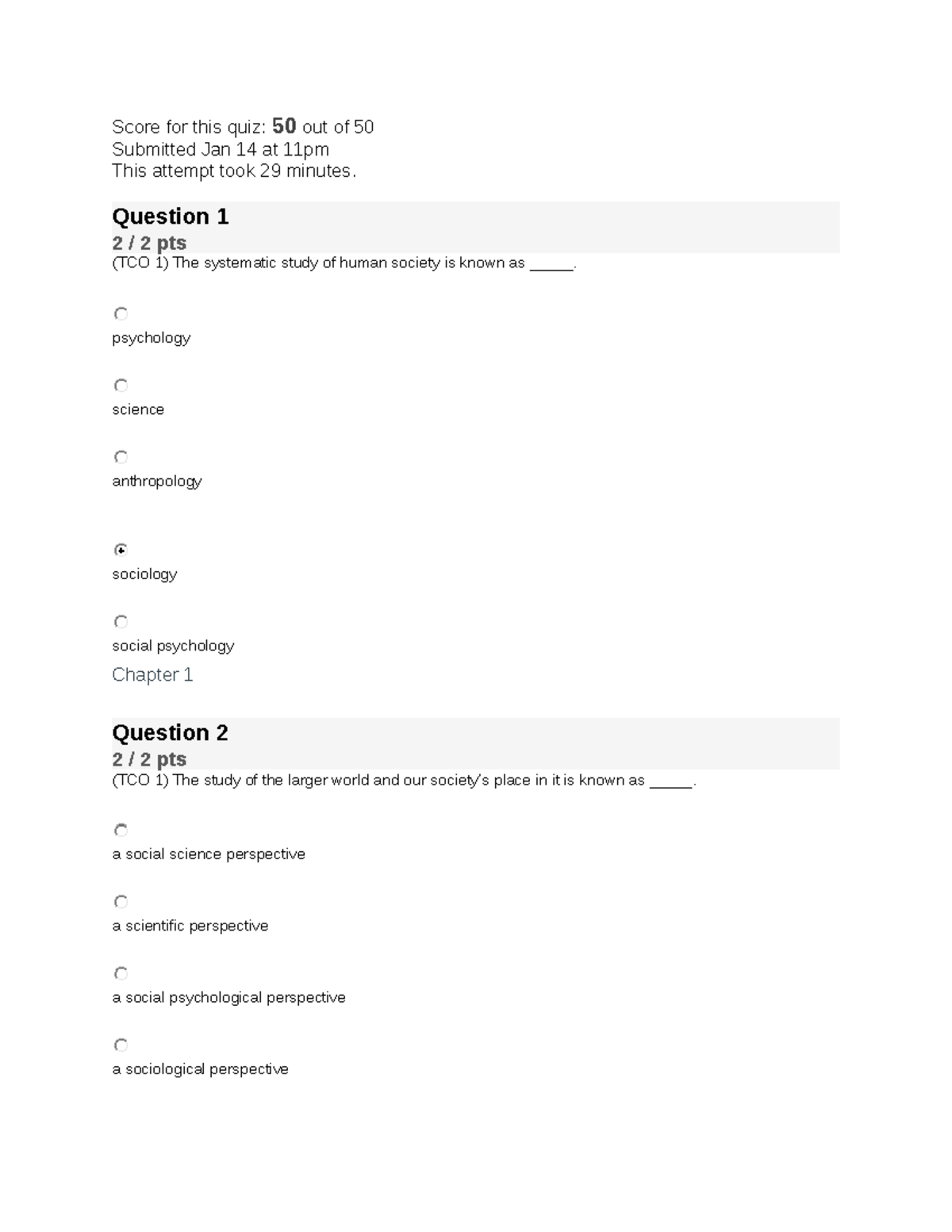 SOCS185 Week 2 Quiz Score For This Quiz 50 Out Of 50 Submitted Jan 14 At 11pm This Attempt socs185-week-2-quiz-score-for-this-quiz-50-out-of-50-submitted-jan-14-at-11pm-this-attempt