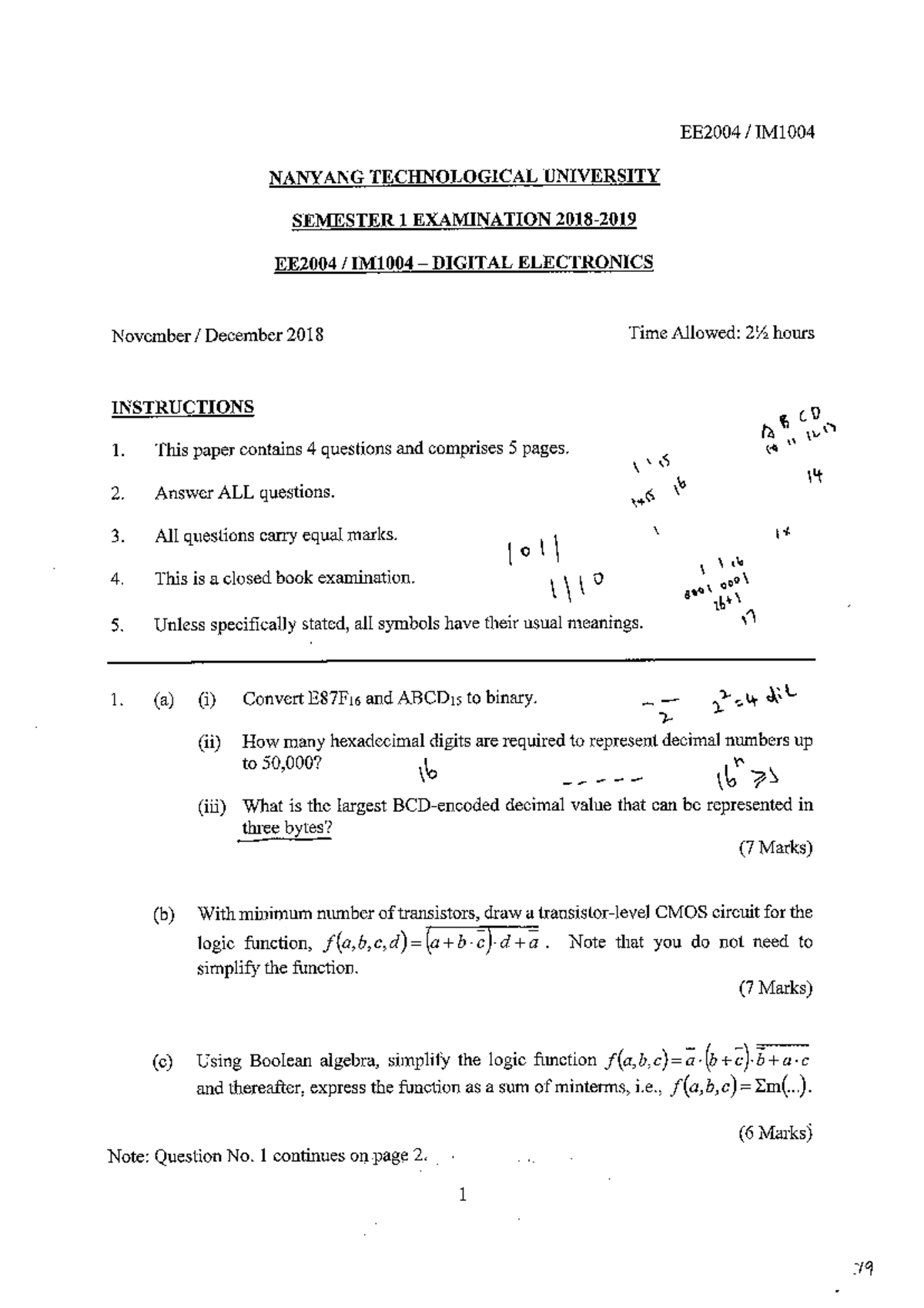 EE2004 1819 S1 all - NAAA - EE2024 - Studocu