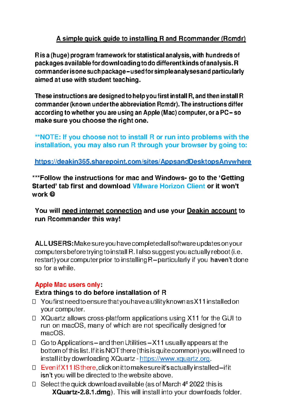 A simple quick guide to installing R and R commander 2022 - A simple ...