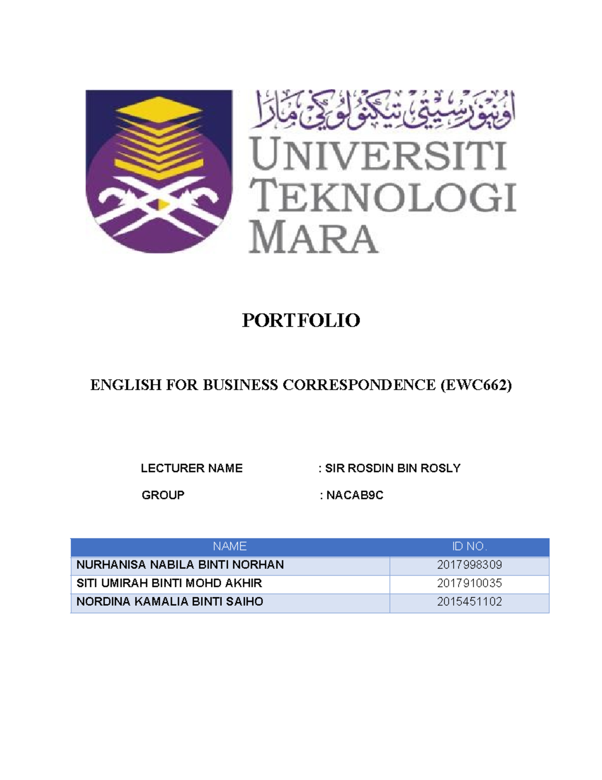 Pdfcoffee - ALL THE BEST! - PORTFOLIO ENGLISH FOR BUSINESS ...