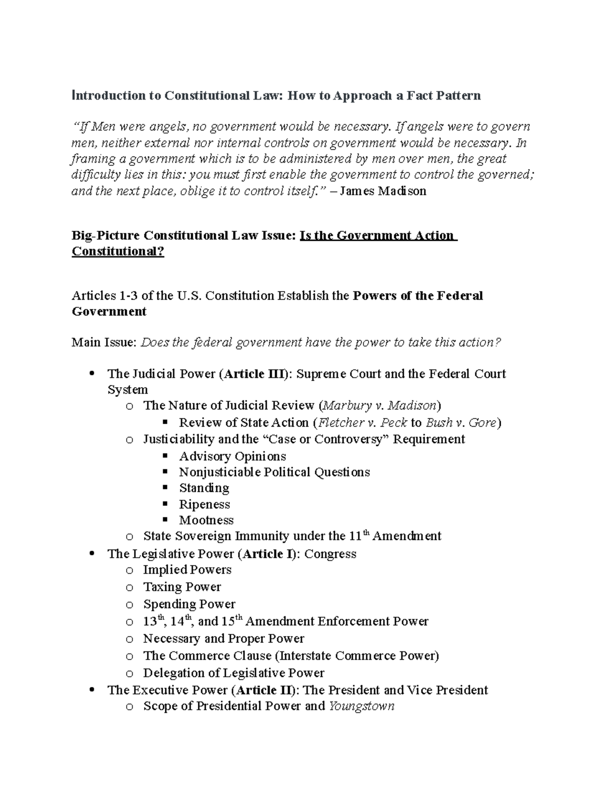 Constitutional Law overview. - Introduction to Constitutional Law: How ...