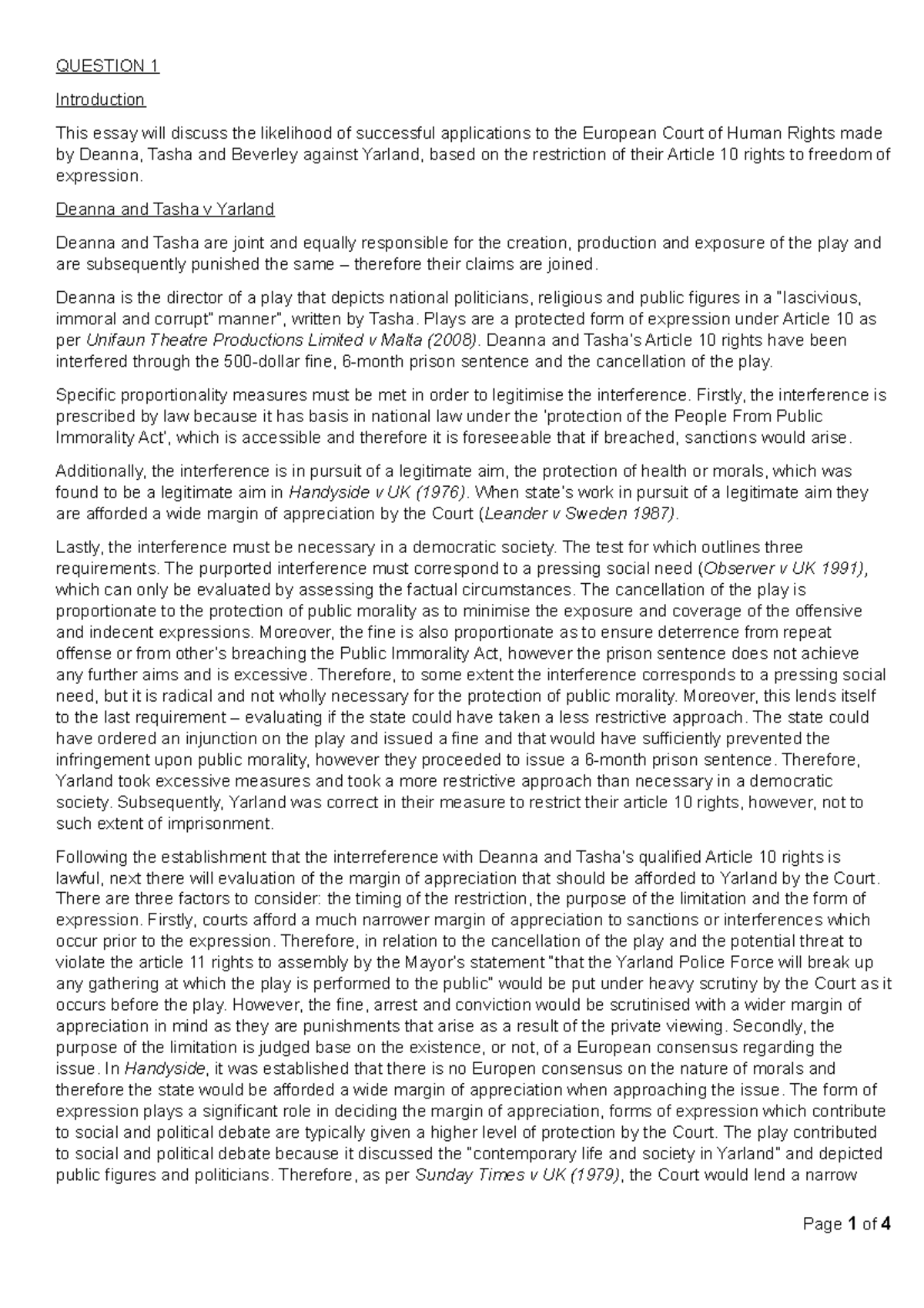 Individual and State exam - QUESTION 1 Introduction This essay will ...