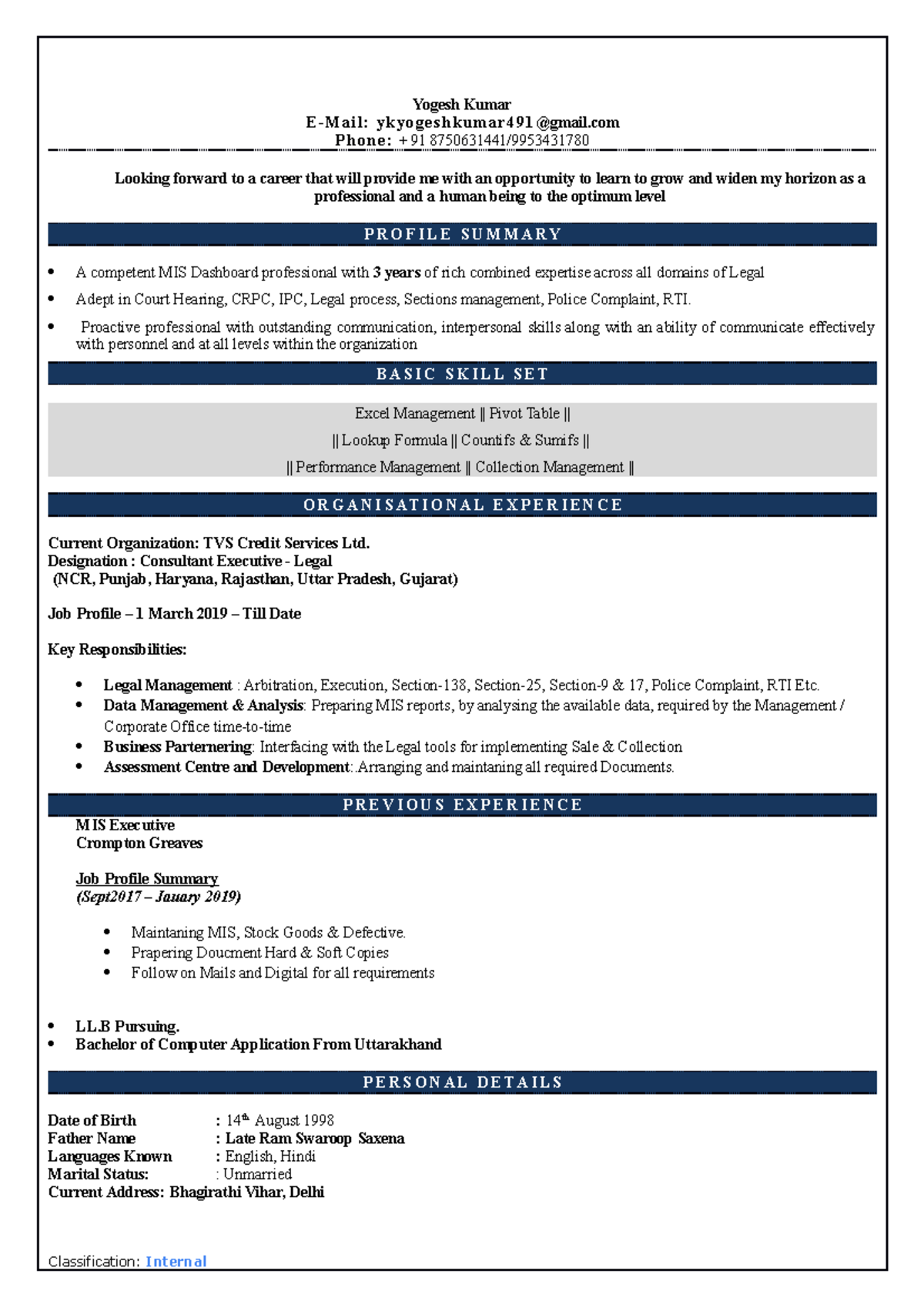 LLB notes for making perfact - Yogesh Kumar E - M a i l : y k y o g e s ...