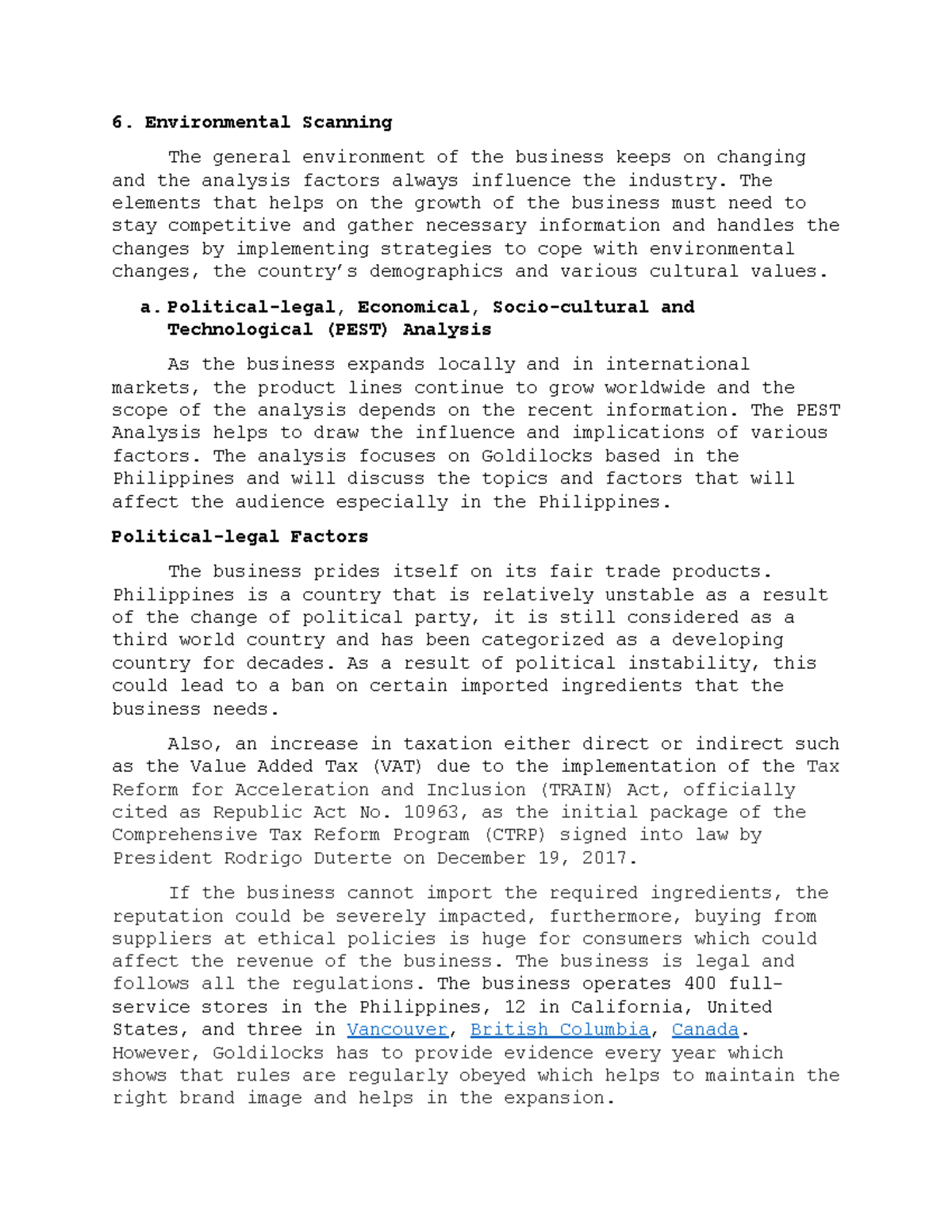6. Environmental Scanning - 6. Environmental Scanning The general ...