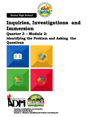 PR 1 - The Nature of Inquiry and Research What is Research? It is a ...