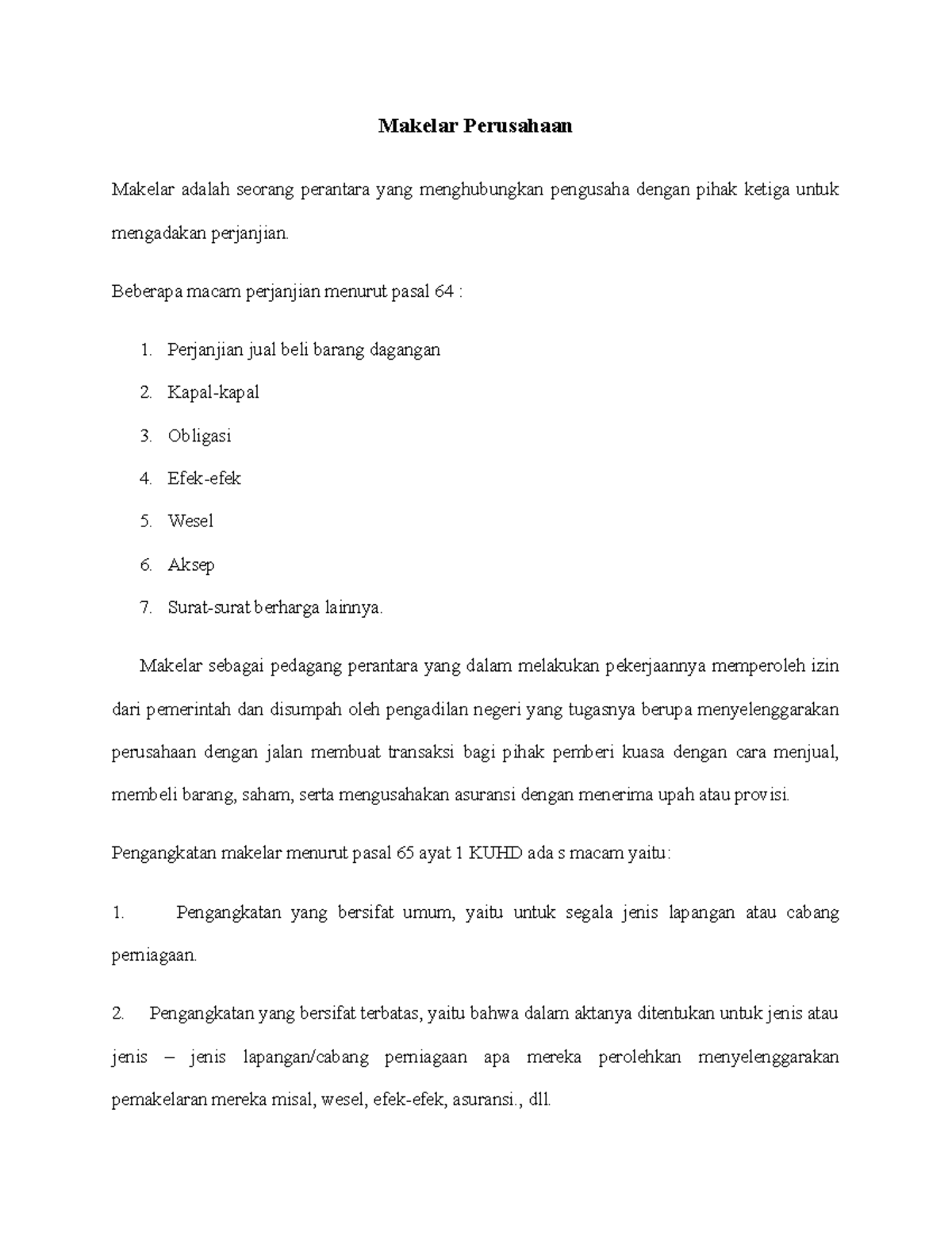 Makelar Perusahaan - Makelar Perusahaan Makelar adalah seorang ...