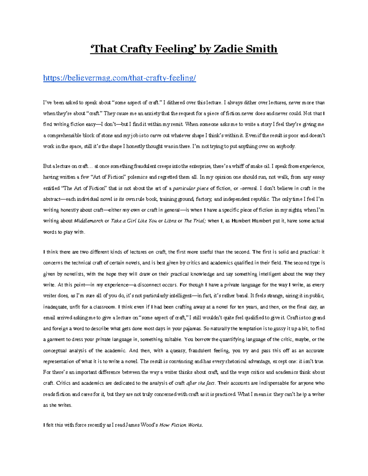 3 - Text 2 'That Crafty Feeling' by Smith - ‘That Crafty Feeling’ by ...