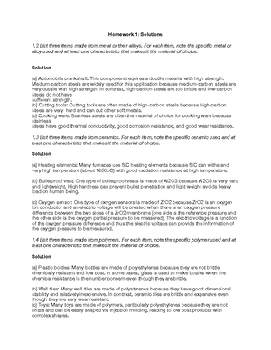 Homework 5 Solutions - Homework 5 Solutions 9 At 700 °C (1290 °F), what is the maximum ...