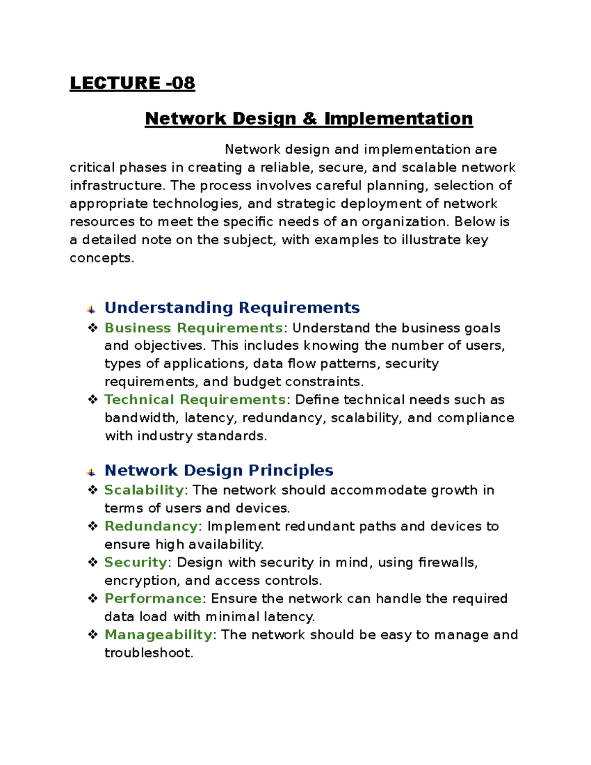 Cyber Security Lecture 08 - LECTURE - Network Design & Implementation ...