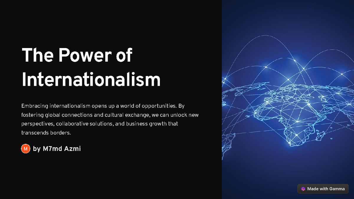 The Power of Internationalism - The Power of Internationalism Embracing ...