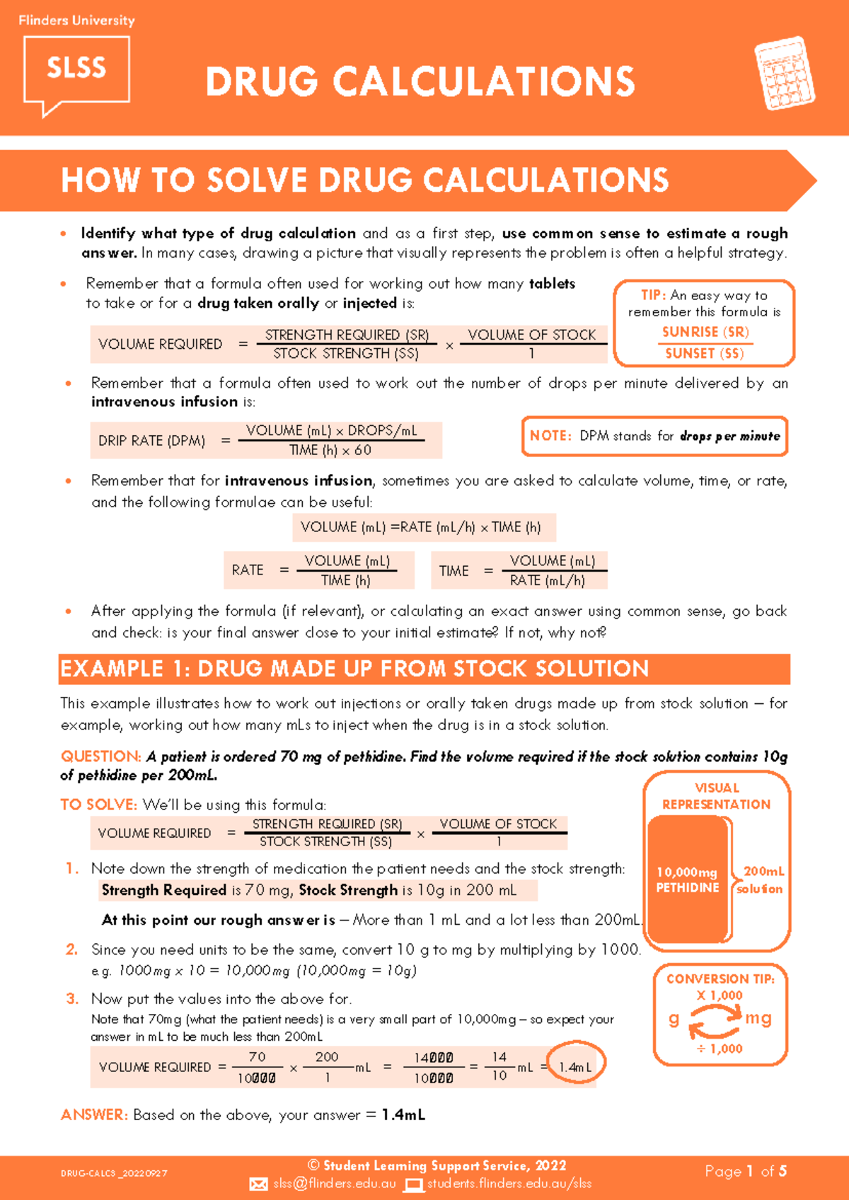 Drug-calculations - Complete drug calculation. - DRUG-CALCS _20220927 ...