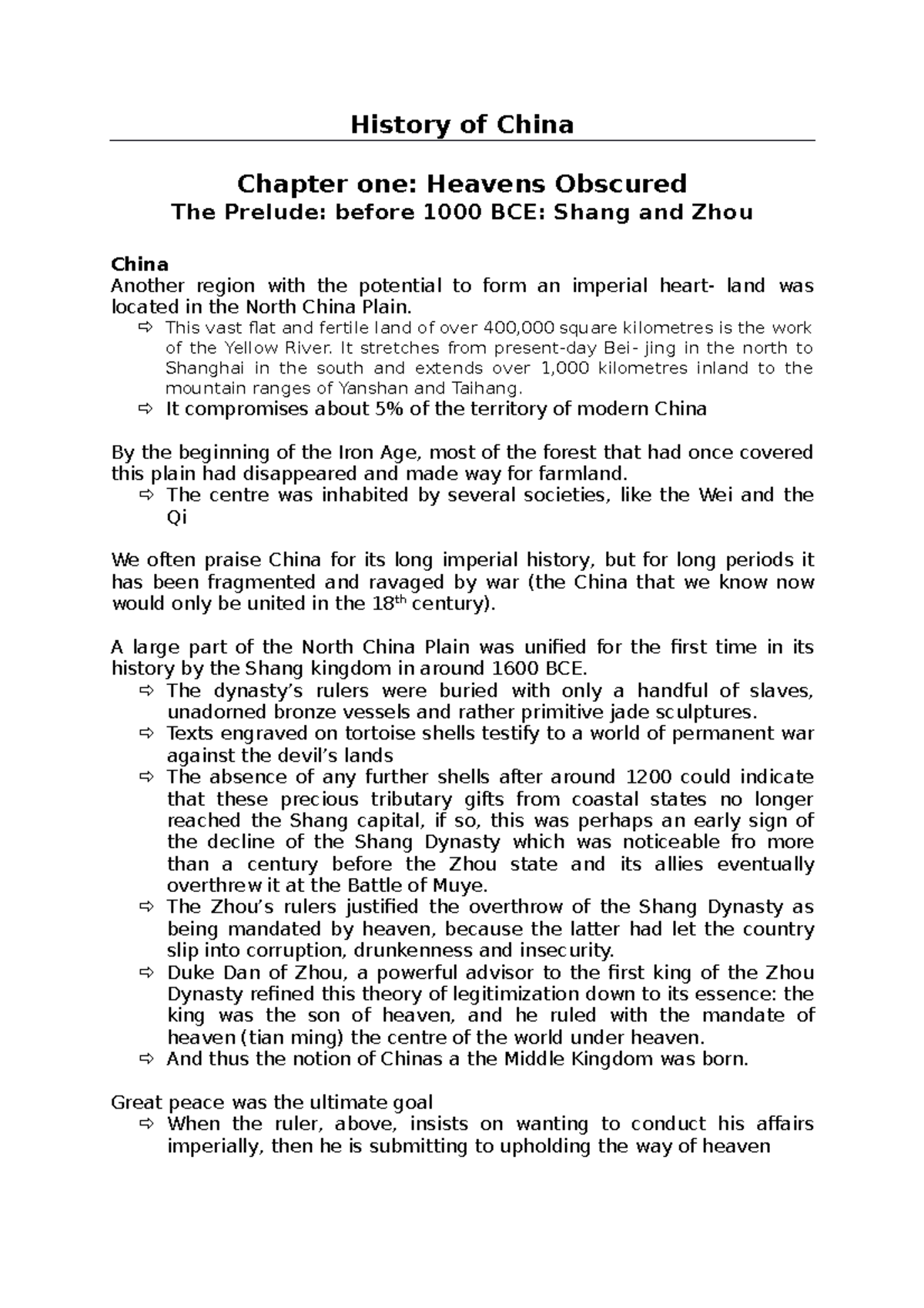 History of China - History of China Chapter one: Heavens Obscured The ...