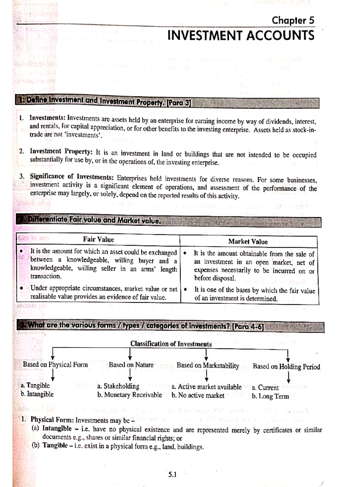 Investment accounts - Financial Accounting - Studocu