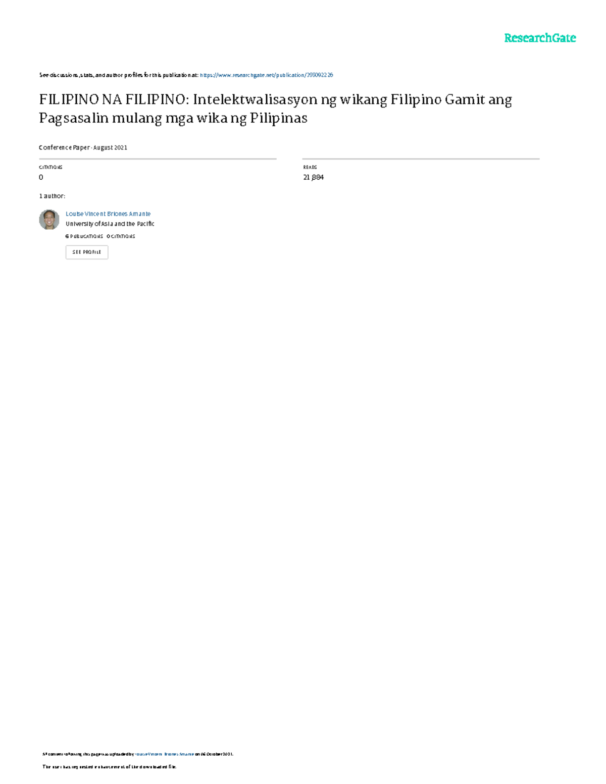 Filipino sa filipino - See discussions, stats, and author profiles for ...