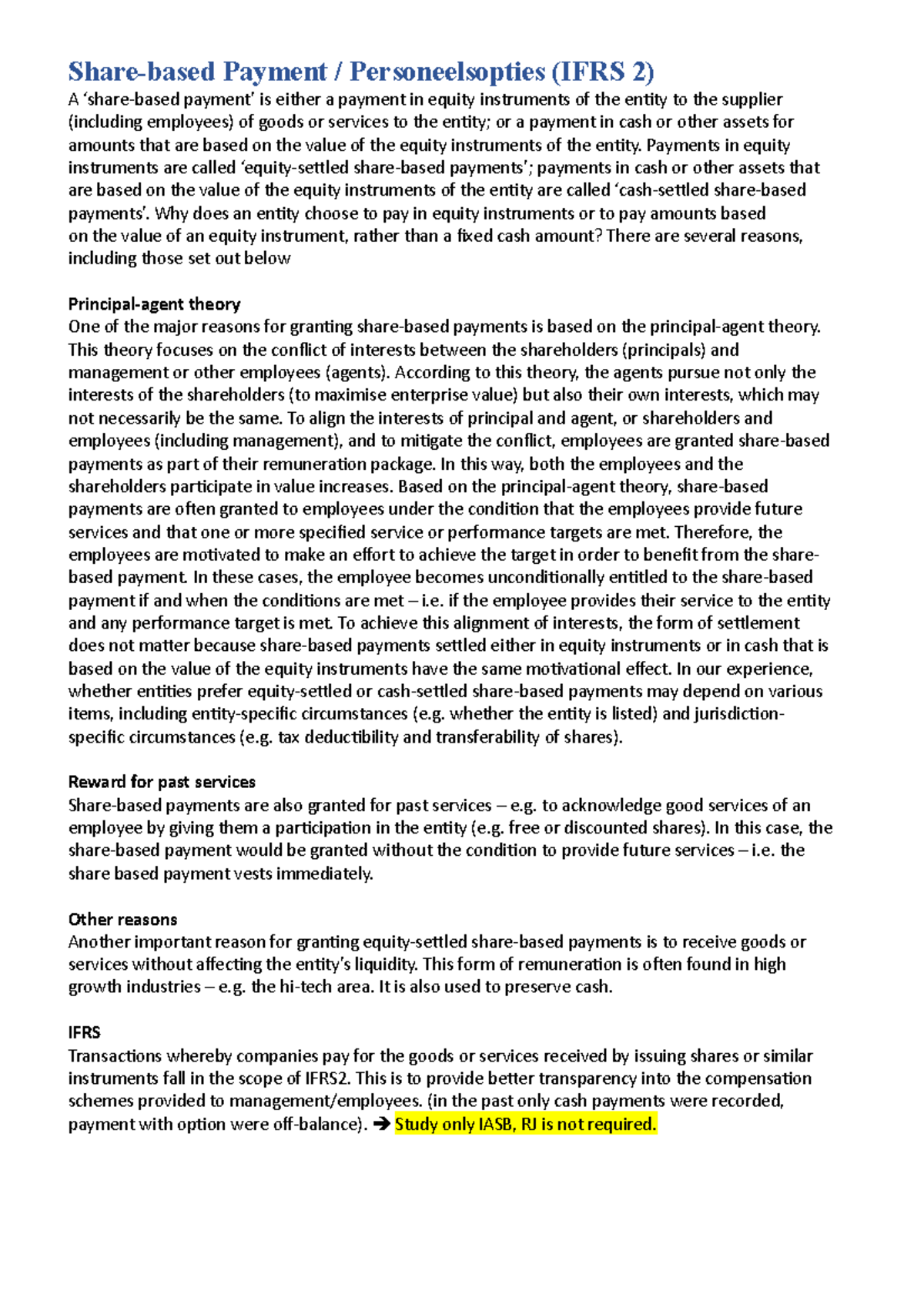 08. Share-based payment - Share-based Payment / Personeelsopties (IFRS ...